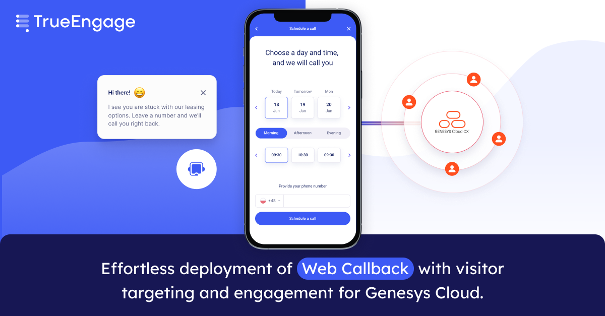 Easy to deploy Web Callback Widget for Genesys Cloud